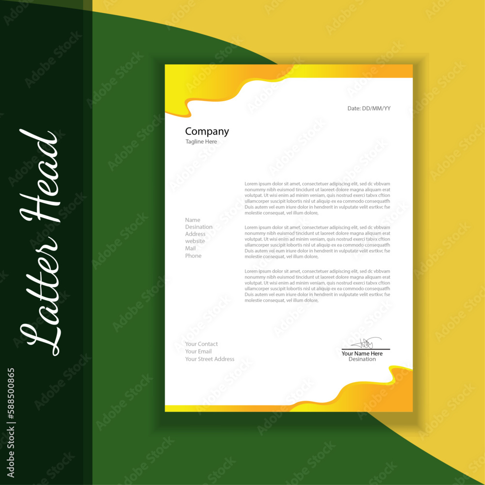 Letter Head Design, Business latter head Pad Design. a4 size and unique ...