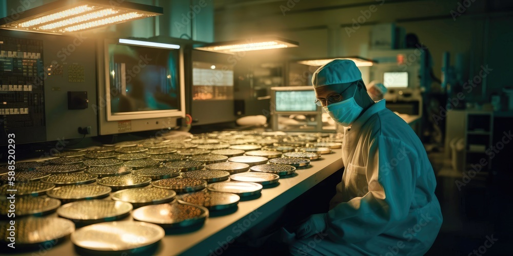 Semiconductor manufacturing in Taiwan, scientists working on processors ...