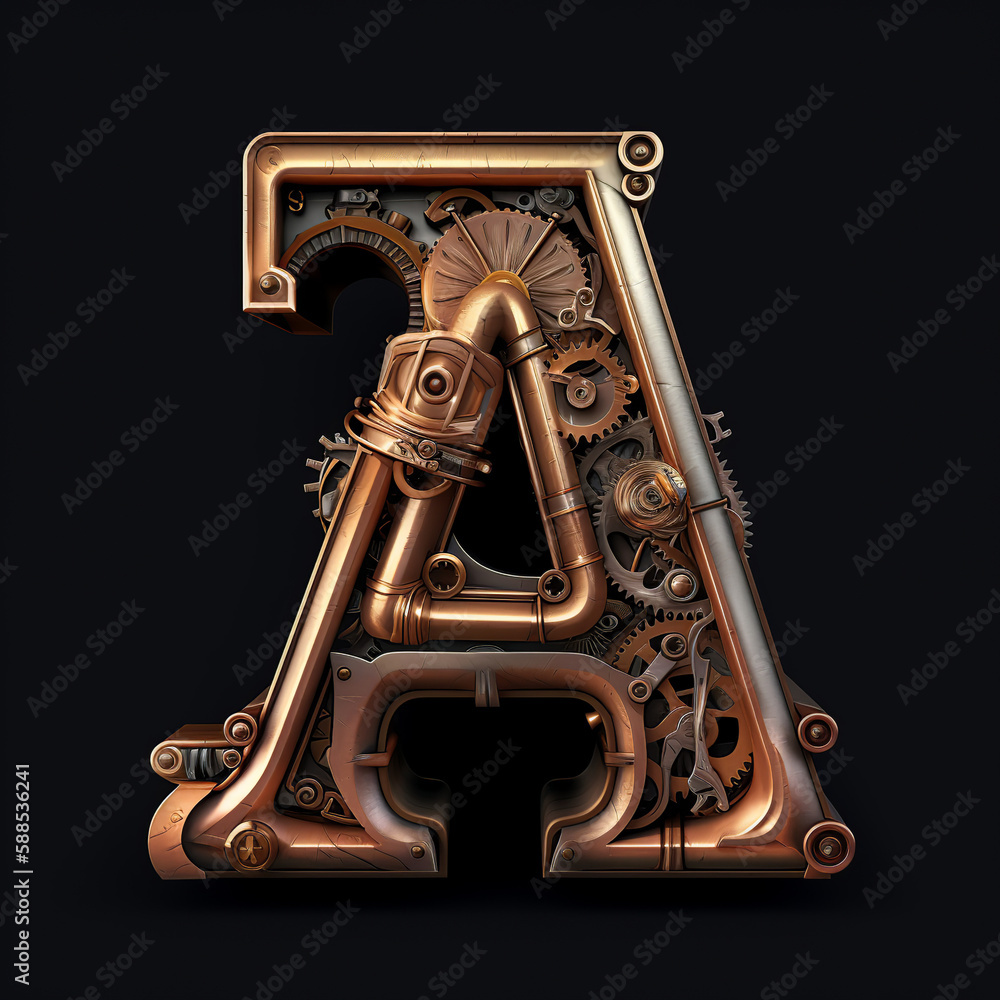metal, alphabet a, b, c, d, f, g, h, j, k, l, m, n, p, q, r, s, t, v, x, z, number, symbol, 3d ...