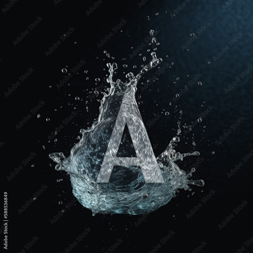 letter, A, water, splash, black, woman, drop, liquid, art, light ...