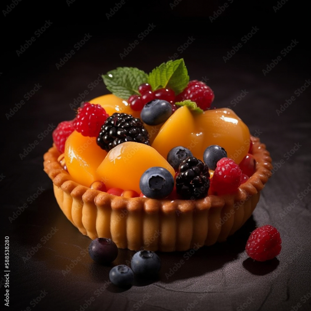 mini-gâteaux français (mini French cakes), macarons, madeleines ...