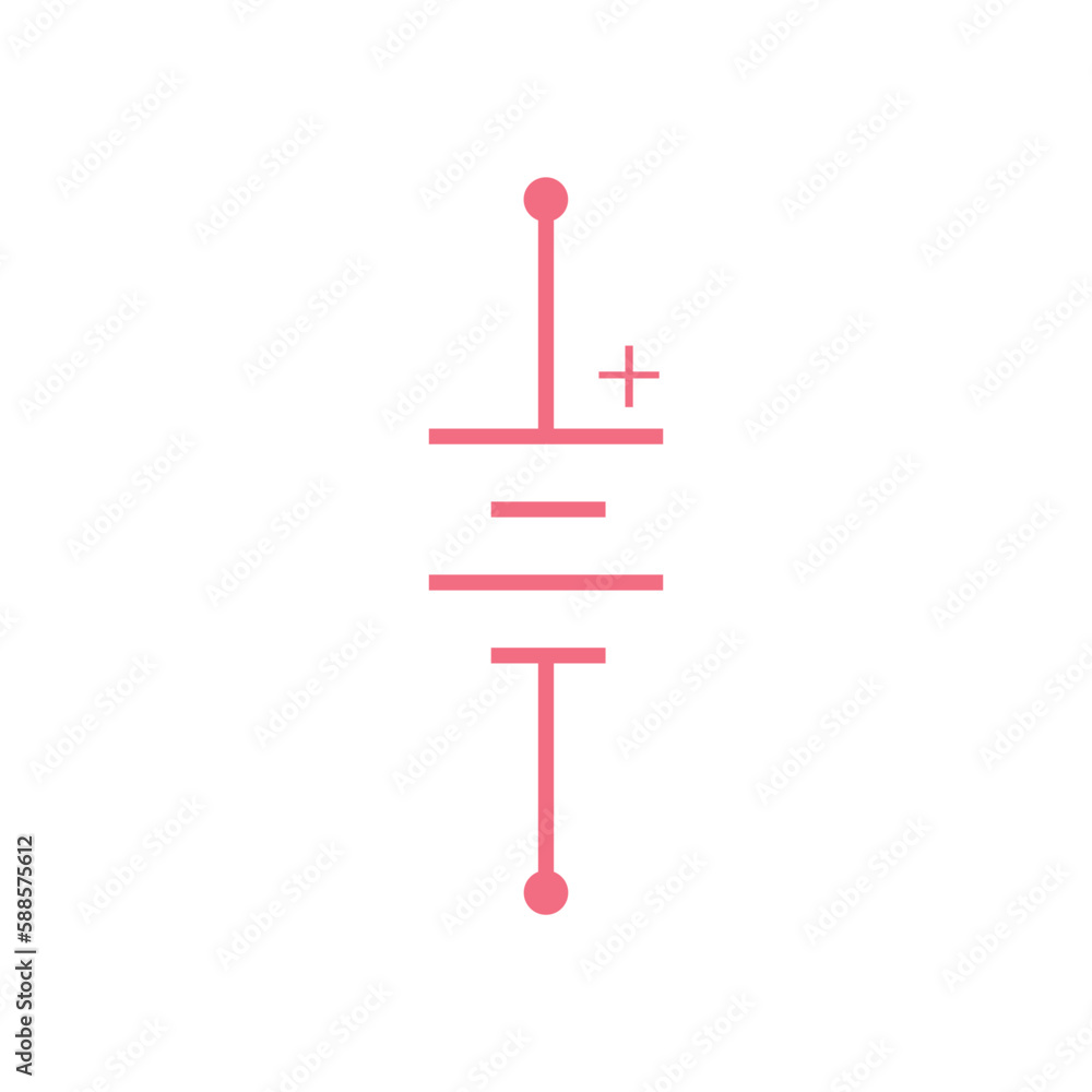 Double cell battery symbol in electricity. Vector illustration isolated ...