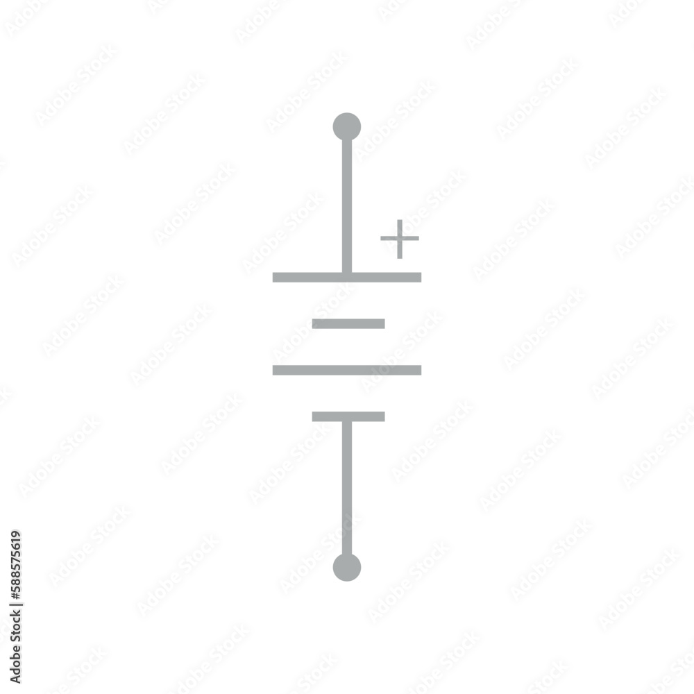 Double cell battery symbol in electricity. Vector illustration isolated ...