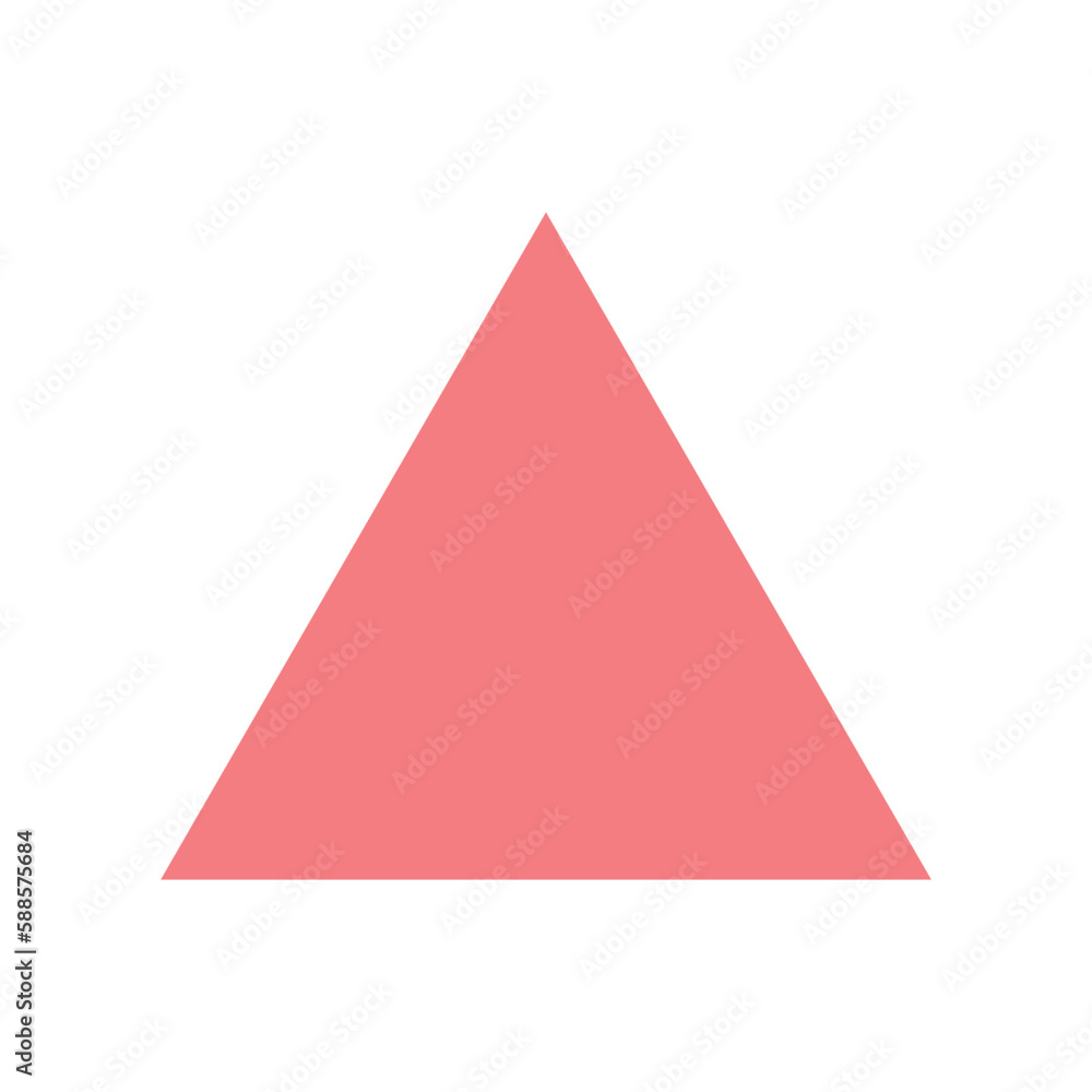 Properties of equilateral triangle in mathematics. Three sides with ...