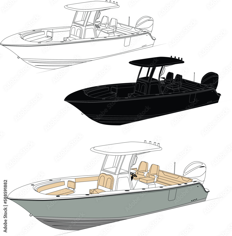 Fishing boat vector graphic, best fishing boat vector Fishing Boat ...