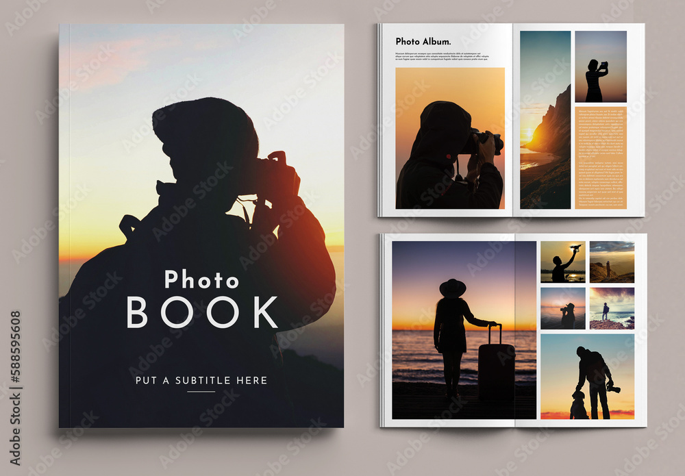 Photo Book Layout Stock Template | Adobe Stock