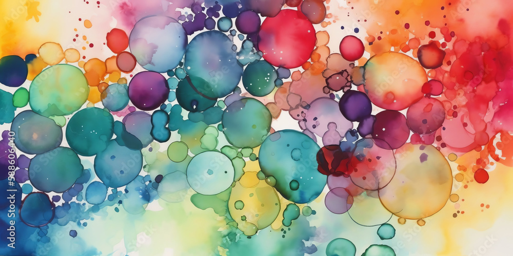 Abstract Art: A beautiful watercolor painting with bold brushstrokes ...