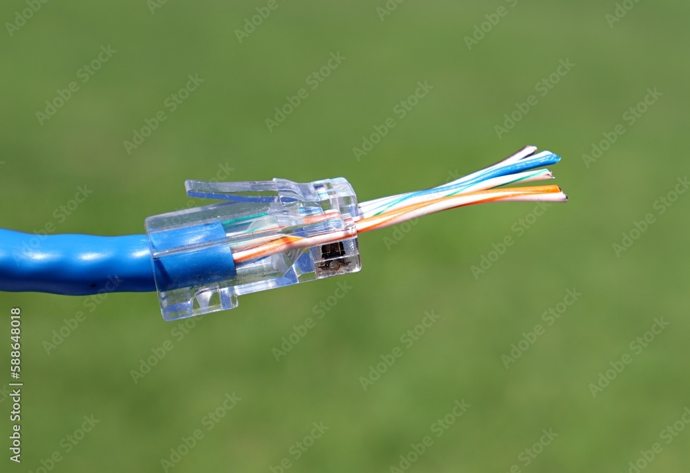 RJ45 Ethernet Connection Wiring T568B Standard Stock Photo Adobe Stock rj45-ethernet-connection-wiring-t568b-standard-stock-photo-adobe-stock