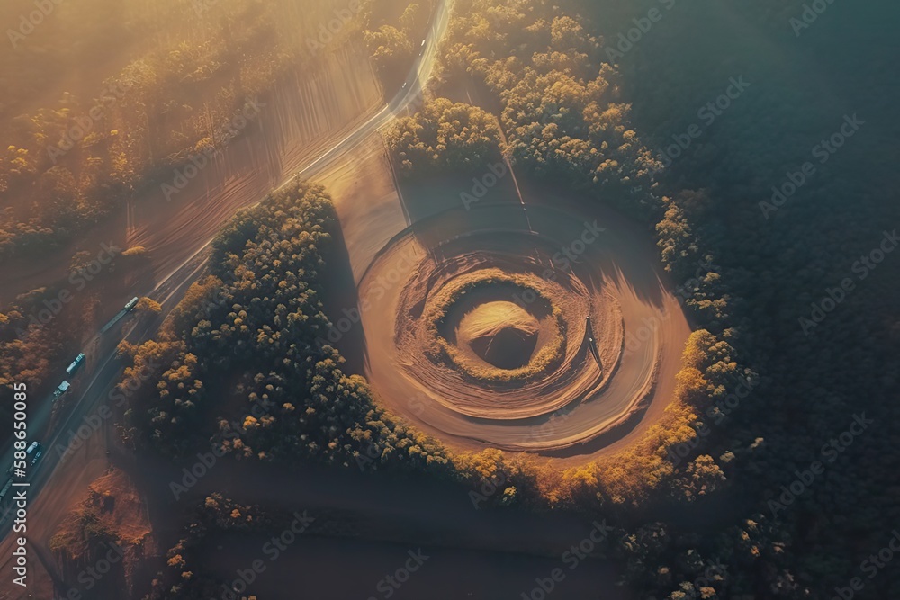 Atlantis, The Richat Structure, Eye of the Sahara. Generative AI. Stock ...