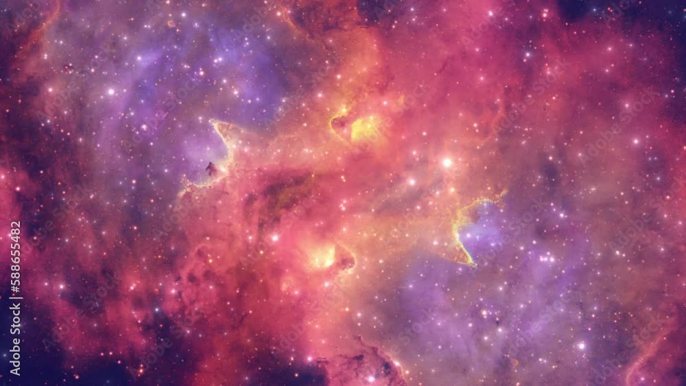 Deep Space Flight Through Stars with Flashing Lightning Behind Galaxies ...