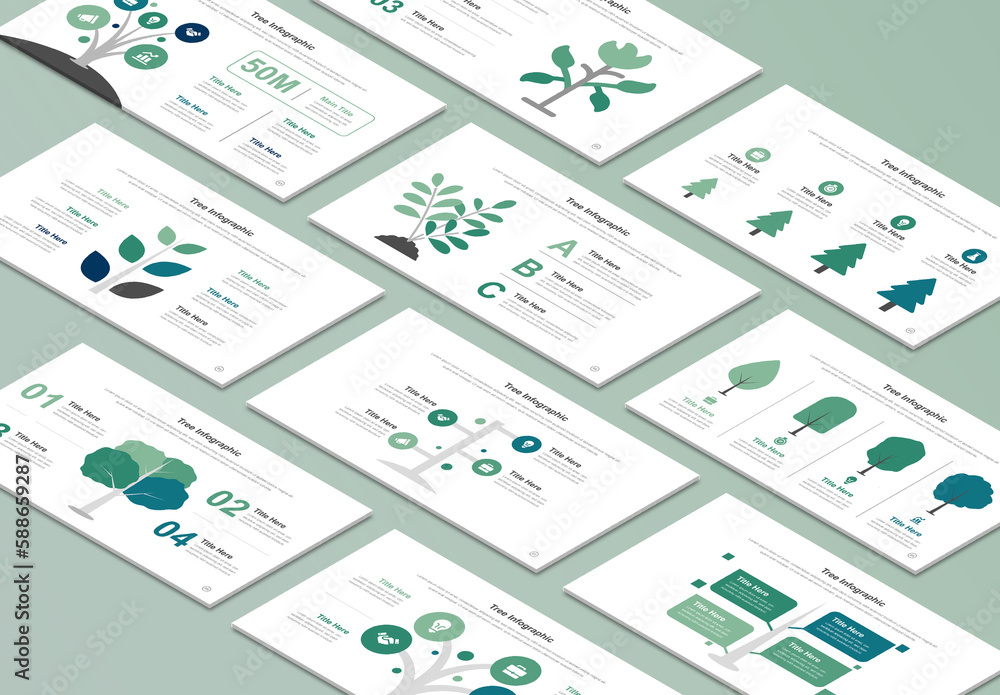 Tree Infographic Design Template Stock Template | Adobe Stock