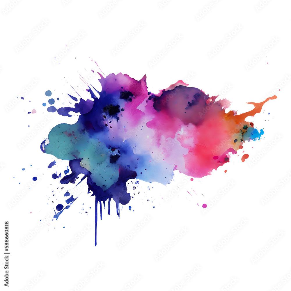 Watercolor texture stain splatter on transparent png background ...