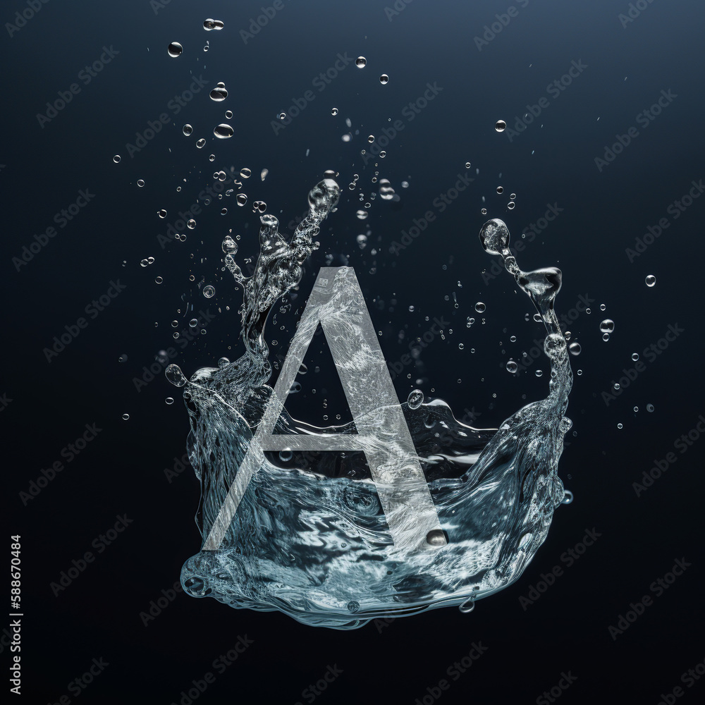 letter, A, water, splash, black, woman, drop, liquid, art, light ...