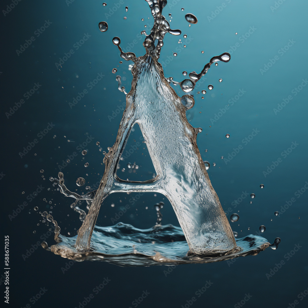letter, A, water, splash, black, woman, drop, liquid, art, light ...