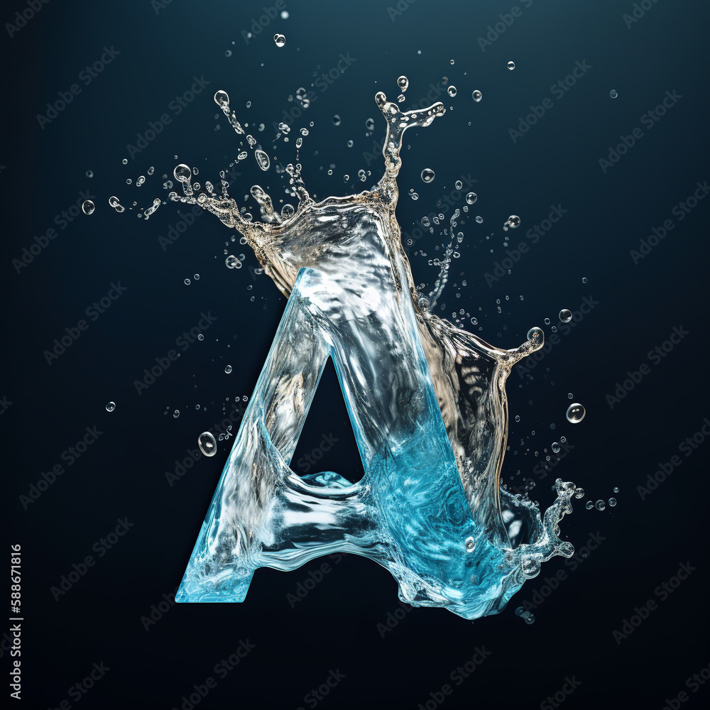 letter, A, water, splash, black, woman, drop, liquid, art, light ...