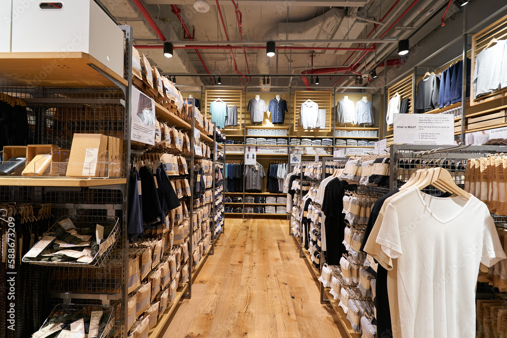 HO CHI MINH CITY, VIETNAM - CIRCA MARCH, 2023: interior shot of Muji ...