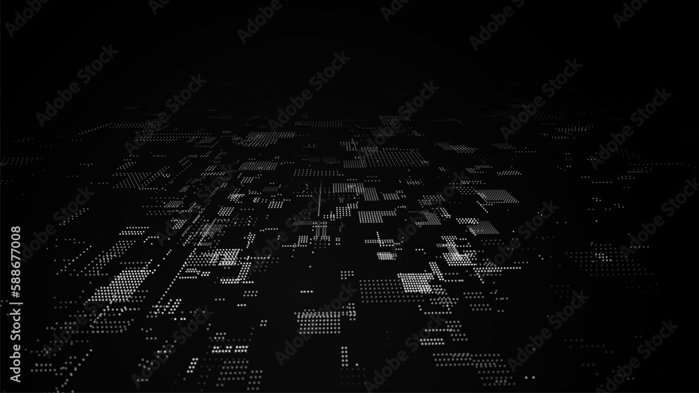 Vecteur Stock Future digital cyberspace. Sorting and analysis digital ...