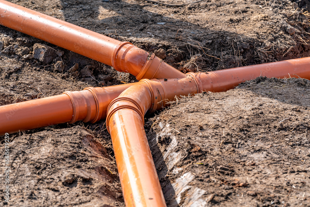 plastic PVC pipes for the construction of rain and waste sewerage and ...