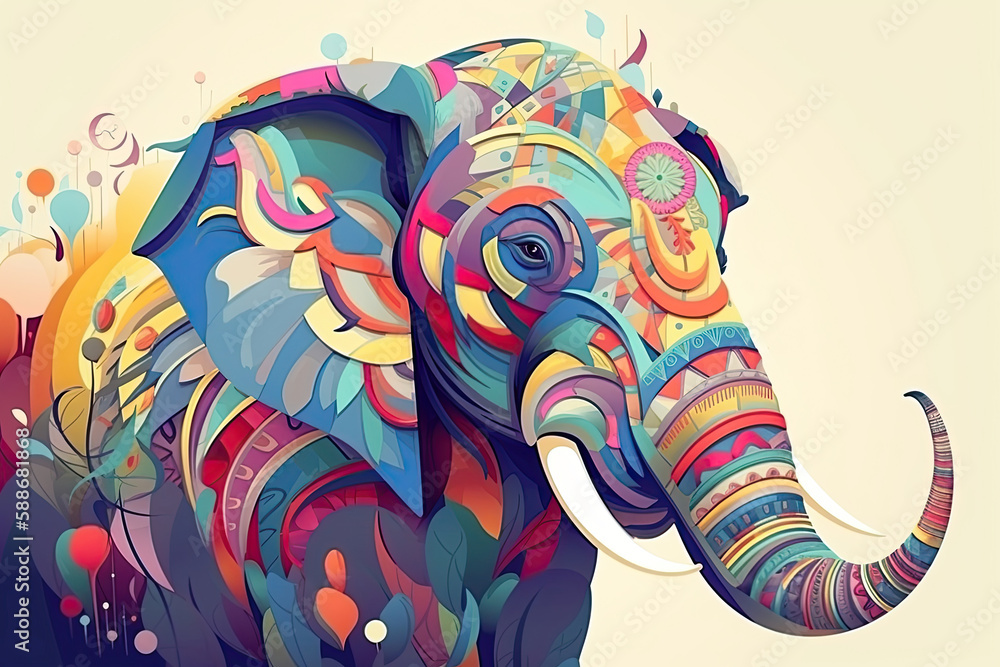 surreal elephant art, beautiful illustration, Generative AI Stock ...