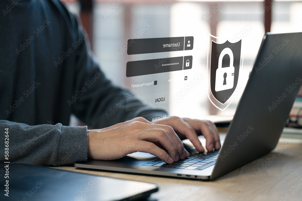 computer security system,User authentication system with username and ...