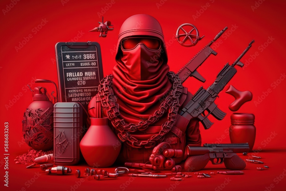 Anti terrorism day, Stop the war background with soldiers. Created ...