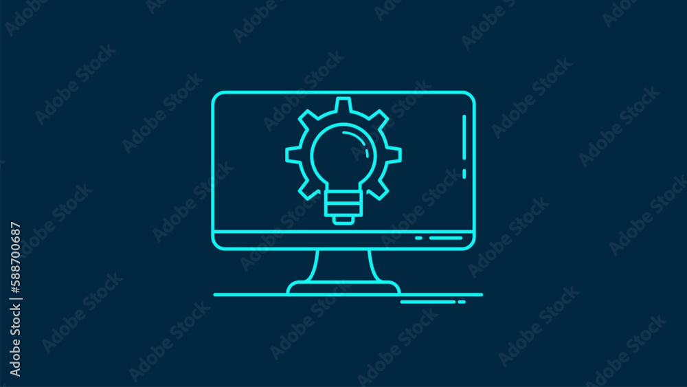 An illustration of Artificial Intelligence in a line art style ...