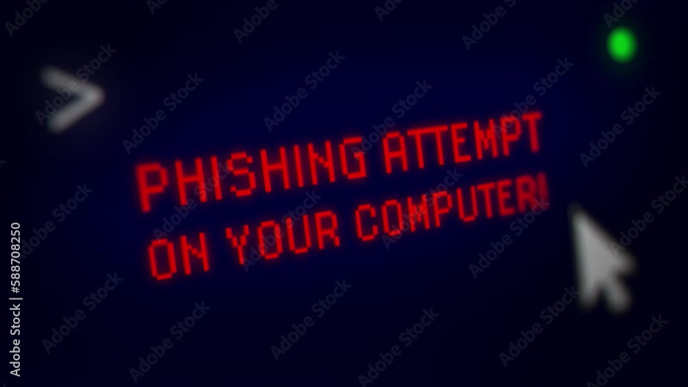 Animated "PHISHING ATTEMPT ON YOUR COMPUTER!" Alert Blinking on the ...