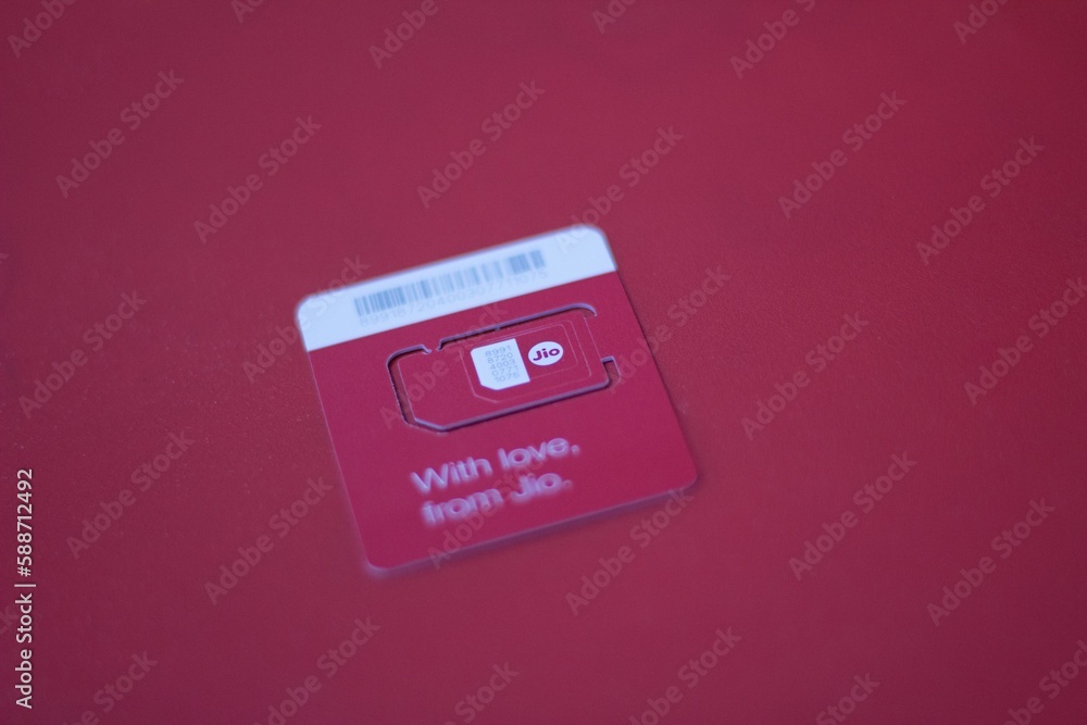 Jio SIM With Every JioFi or 4G Smartphone Background for text Stock ...