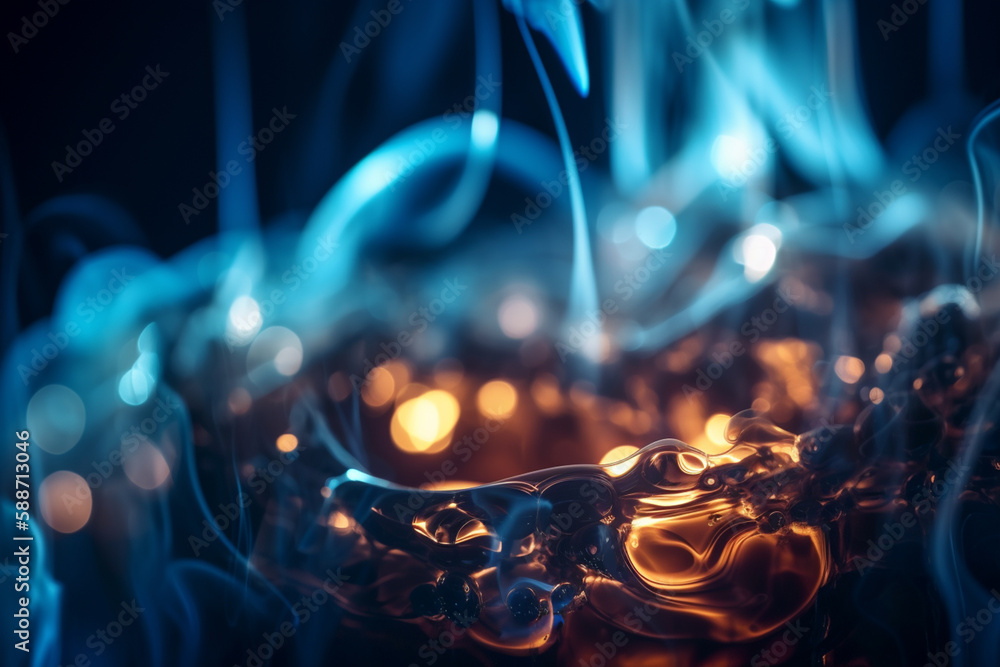 Vibrant 3D Illustration Depicting the Chemical Process of Combustion in ...