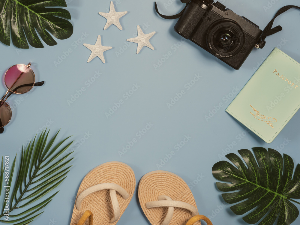 summer vacation concept, travel background with copy space. Stock Photo ...