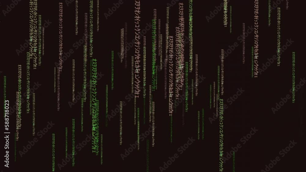 Matrix style program Digital background Hacker Style Falling random Numbers and letter animation ...