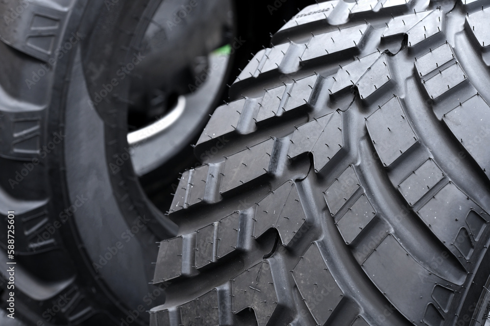 Big Black Truck tires Stock Photo | Adobe Stock
