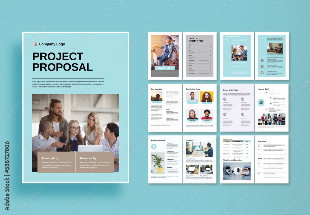 Project Proposal Stock Template | Adobe Stock
