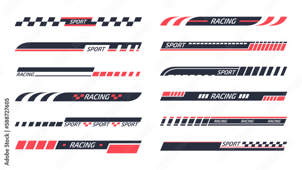 Tuning racing sport stripes. Sports racing decals, sports car ...