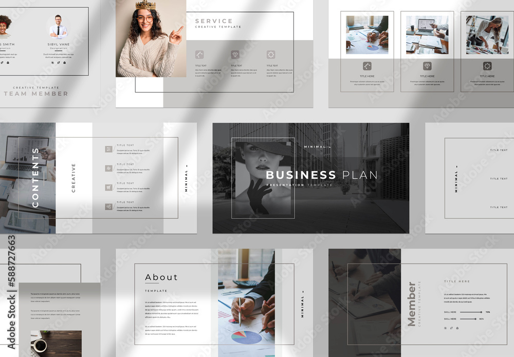 Business Plan Presentation Stock Template | Adobe Stock