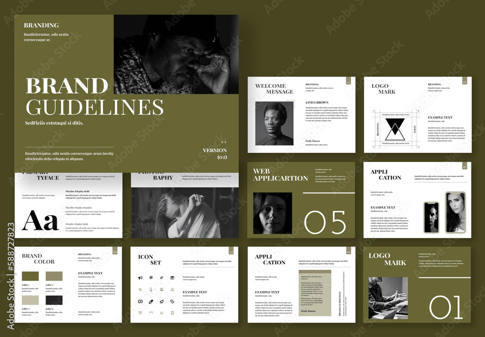 Simple Brand Guidelines Stock Template | Adobe Stock