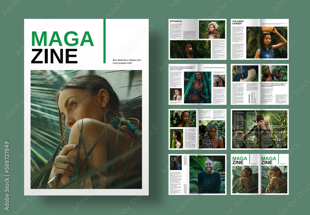 Simple Magazine Layout Stock Template | Adobe Stock