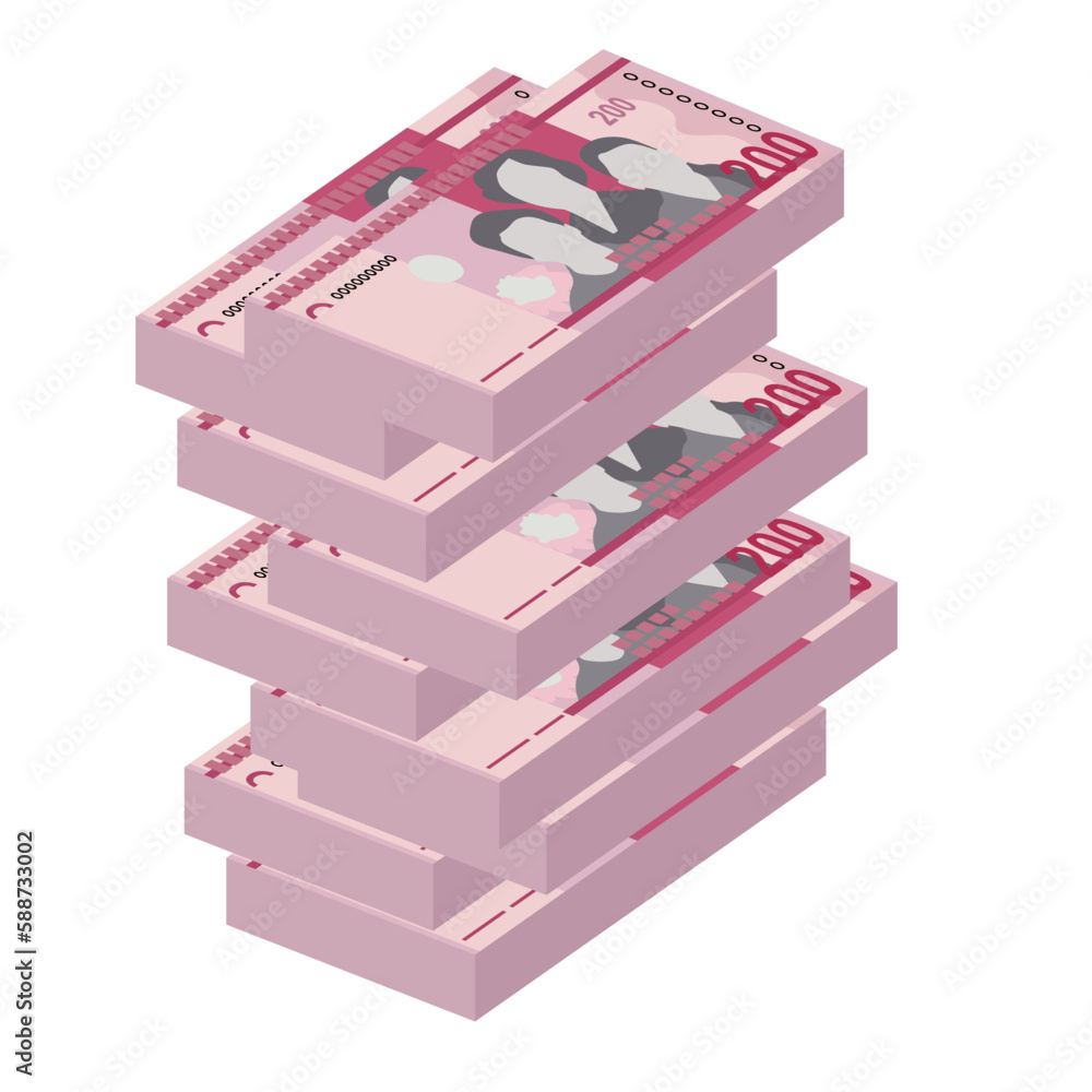 Dominican Peso Vector Illustration. Dominican Republic money set bundle ...