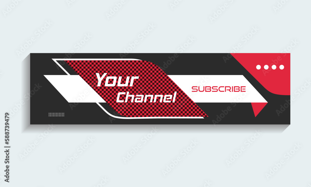 Youtube banner and cover template Stock Vector | Adobe Stock