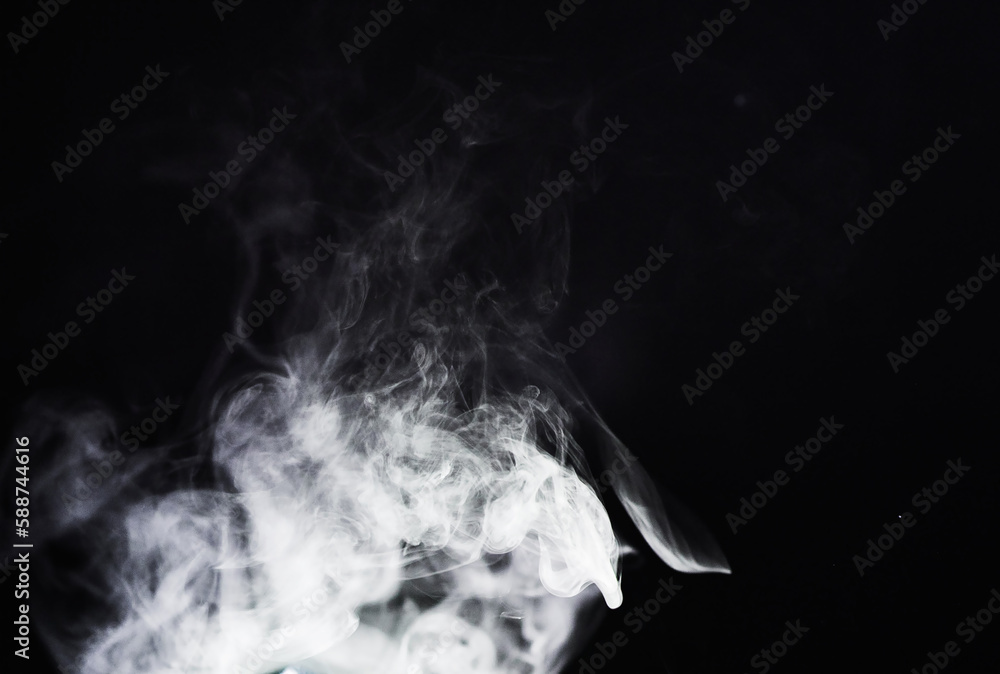 White, smoke and fog with steam isolated on png or transparent ...