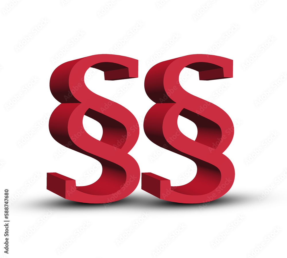 3d red double section sign isolated on transparent background overlay ...