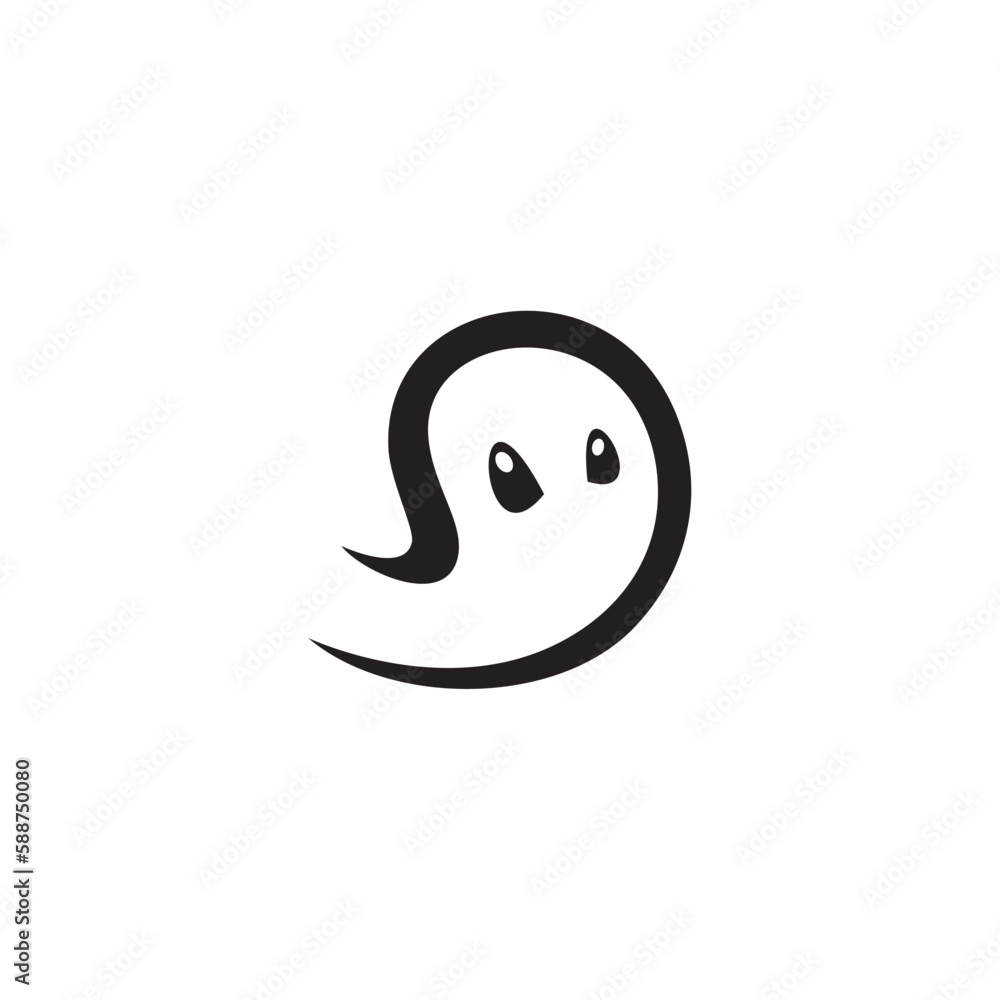 ghost logo icon vector symbol Stock Vector | Adobe Stock