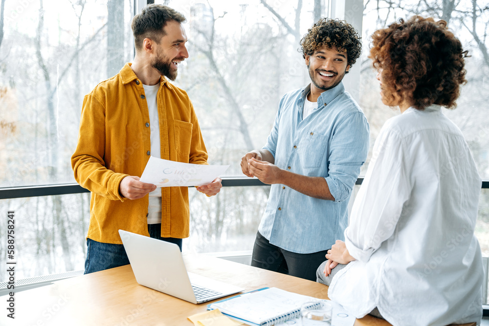 Teamwork. Group of creative successful people, colleagues at work ...