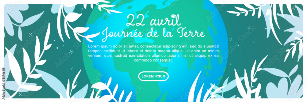 Jour de la Terre - Earth Day 2023, illustration pour sauver la terre ...
