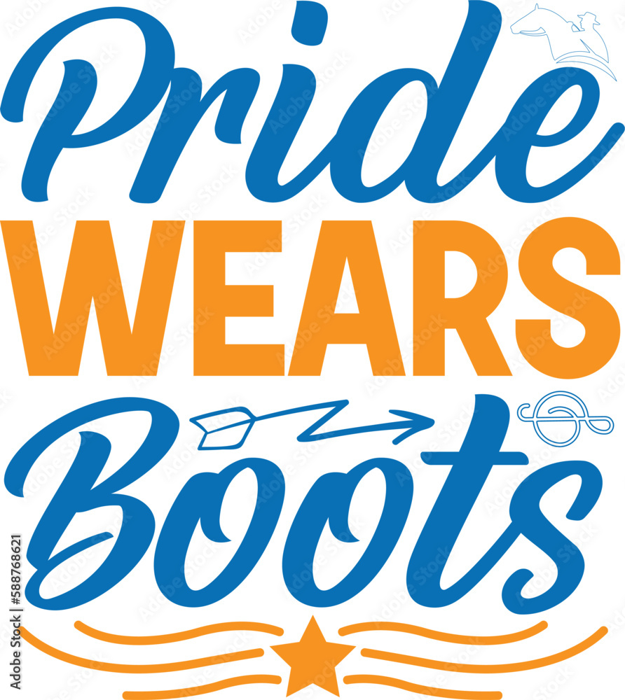 Pride wears boots, Wester Design Png, Western PNG, Sublimation Designs ...