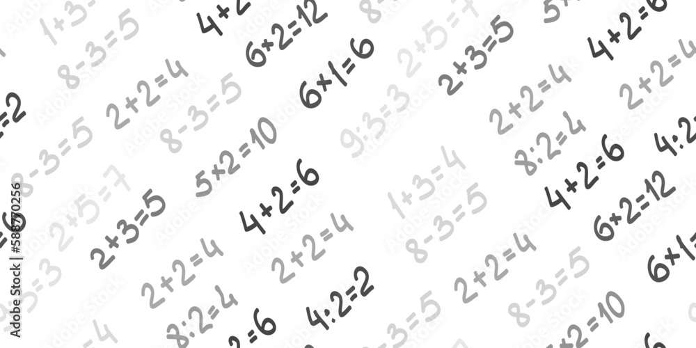 Solve examples. Seamless background of randomly placed different ...