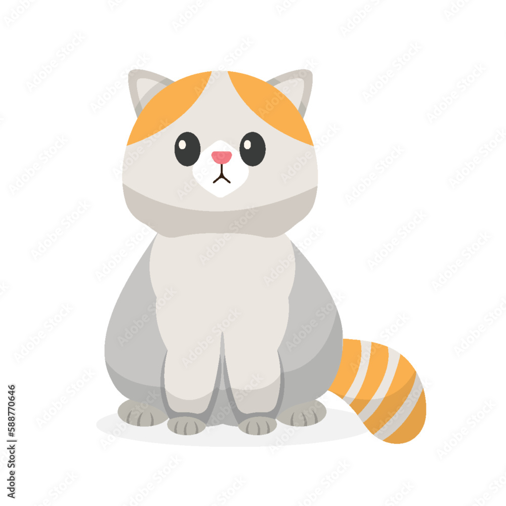 cartoon cat. pet characters illustration Stock Vector | Adobe Stock