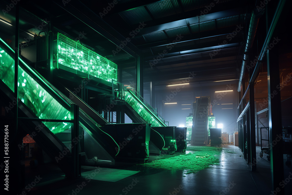 A waste management system that sorts and recycles waste materials to ...