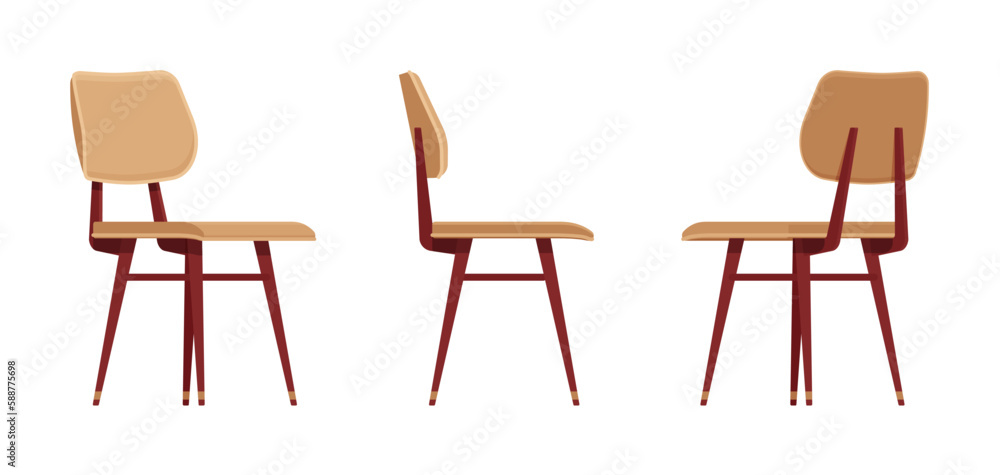 Comfortable family leisure brown chair set. Kitchen, dining room ...