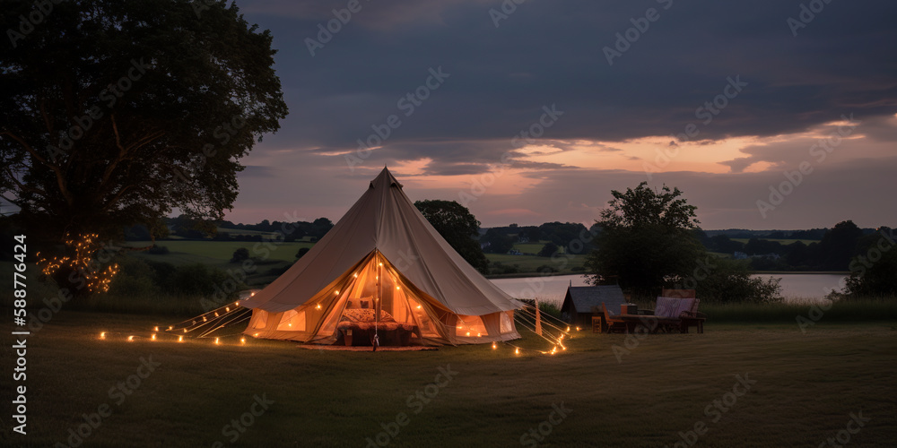 glamping. luxury glamorous camping. glamping in the beautiful ...